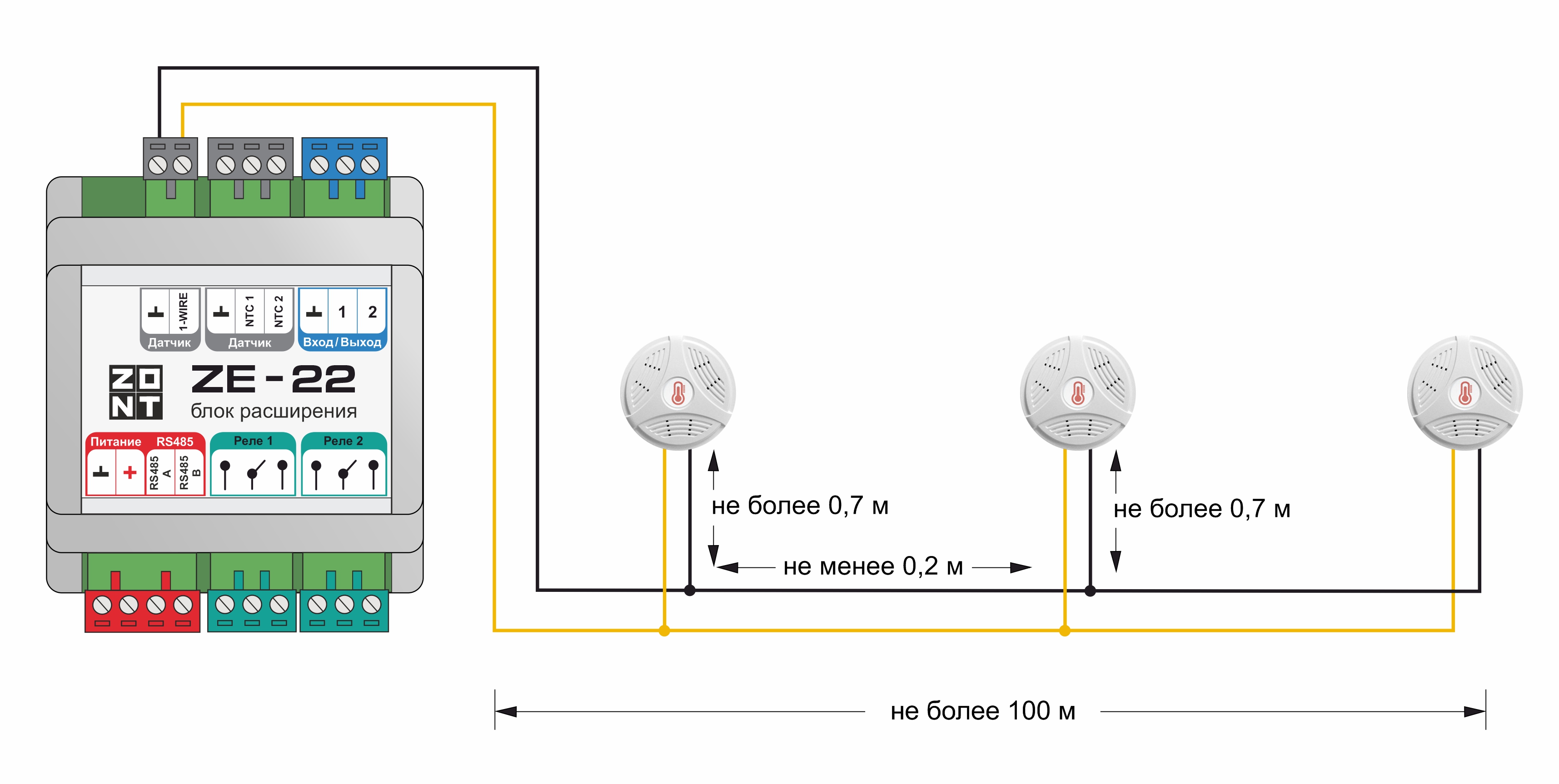 Подключение цифровых датчиков температуры к разным приборам — Библиотека Микро Лайн